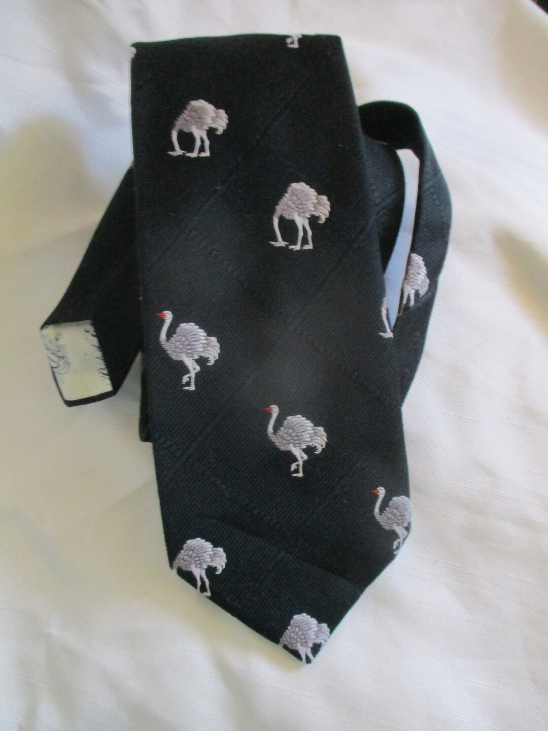 Vintage Tie Pride of England Strauss Animal Bird RN 19787 - Etsy