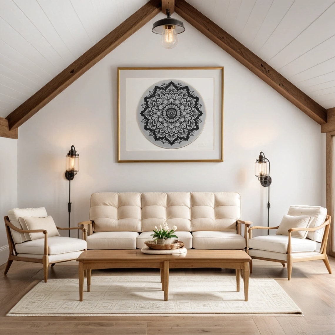 Mandala in a Round or Square Frame Printed for Coloring With Acrylic ...