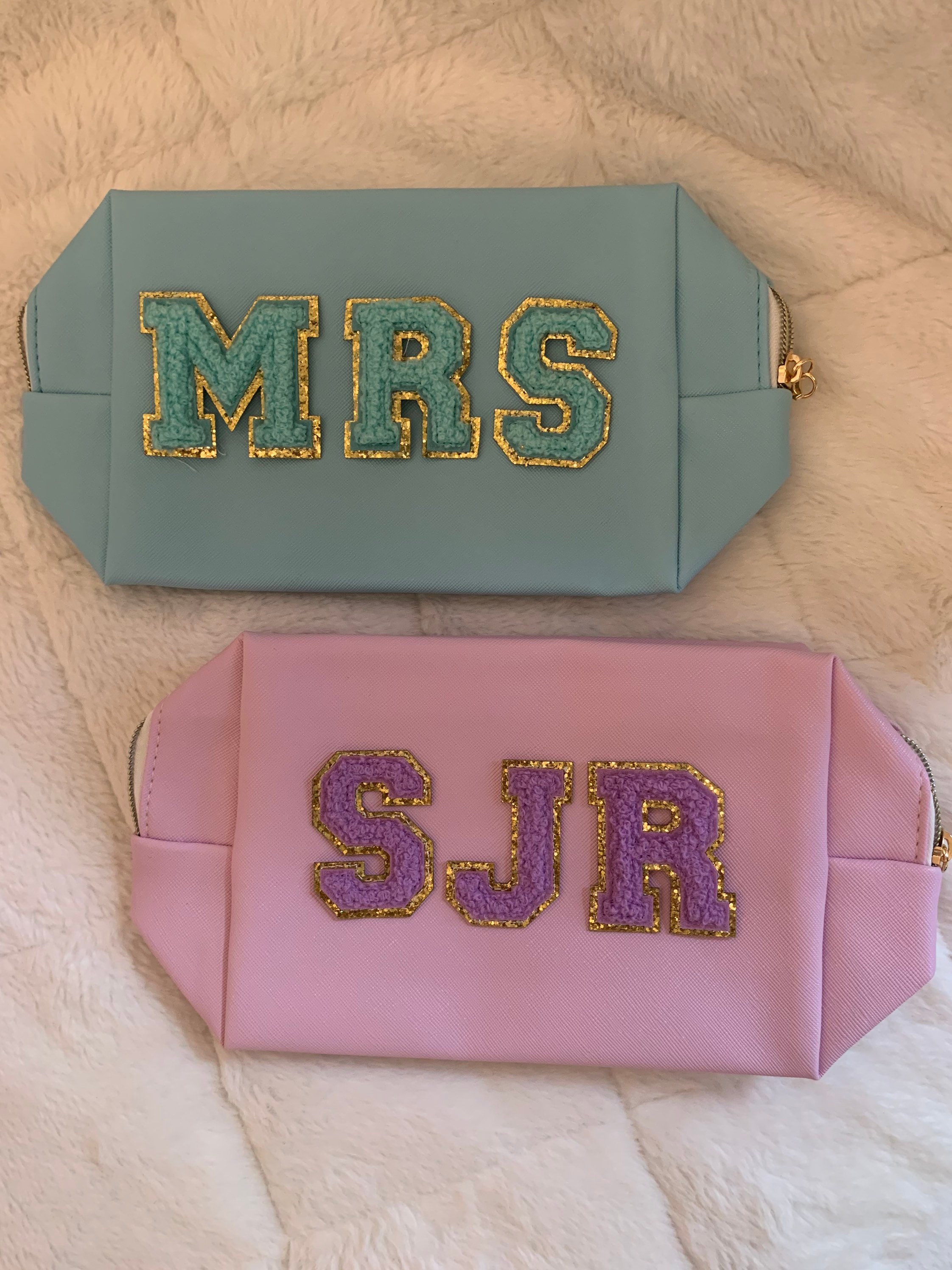 CUSTOM MAKEUP POUCH Faux Leather Custom Make-up Bag Toiletry Bag ...