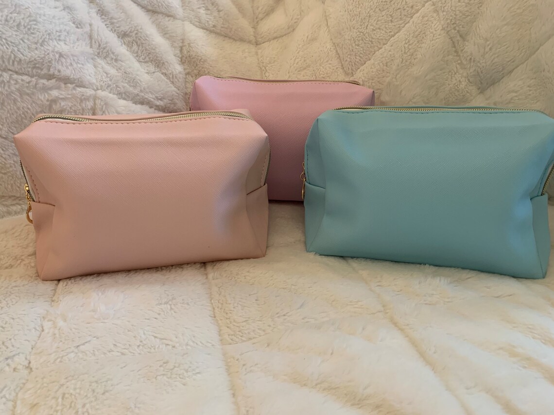 CUSTOM MAKEUP POUCH Faux Leather Custom Make-up Bag Toiletry Bag ...