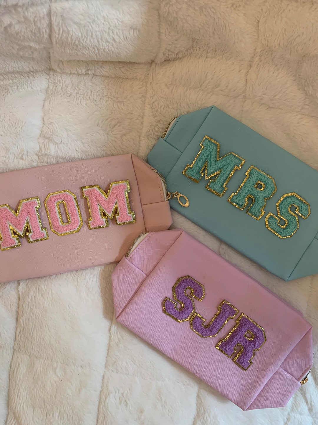 CUSTOM MAKEUP POUCH Faux Leather Custom Make-up Bag Toiletry Bag ...