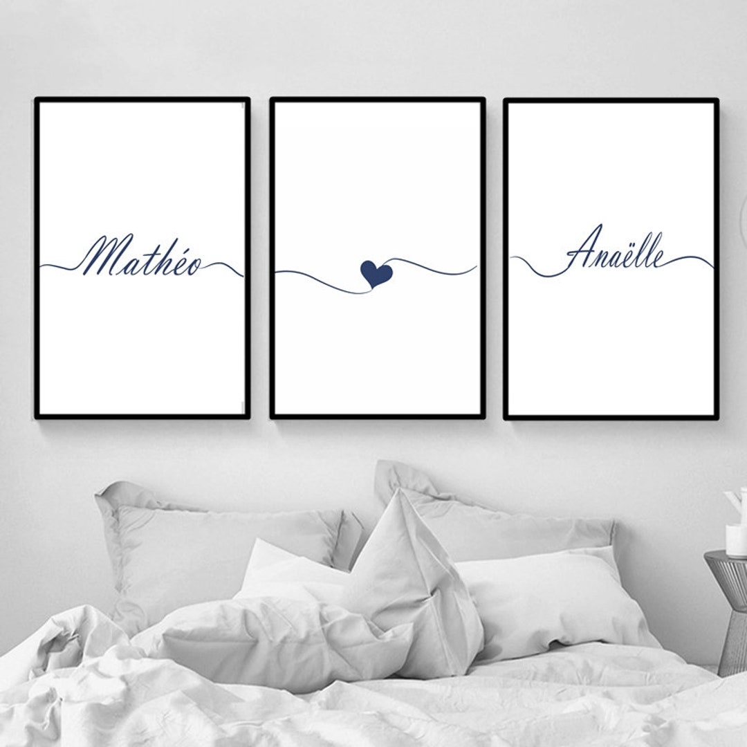 Personalized Poster, Set of 3 Couple Posters, Love, Couple Gift, Couple ...