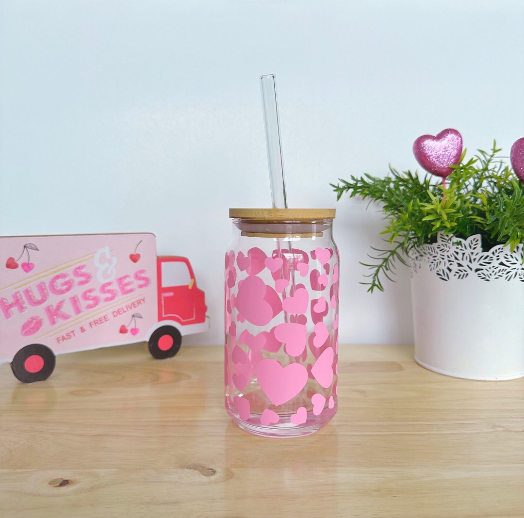 Hearts Glass Cup T For Valentine Day Floating Hearts Glass Cup