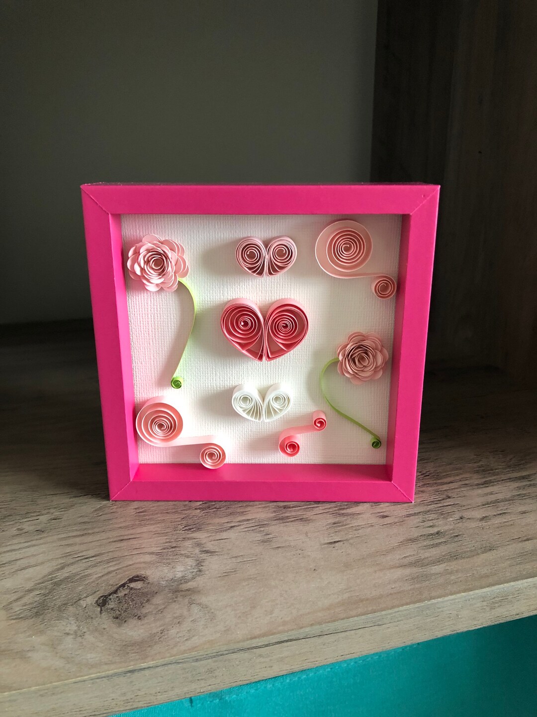 Beautiful Pink Quilled Romantic Valentine's Day Heart Victorian Themed ...