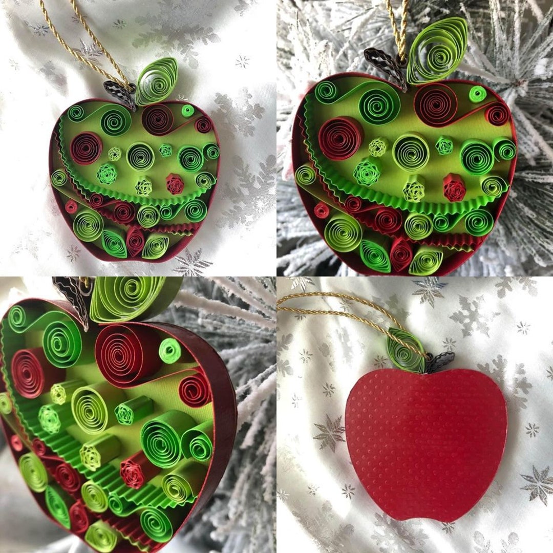 Unique Whimsical Quilled Apple Teacher Appreciation Gift | Filigree ...