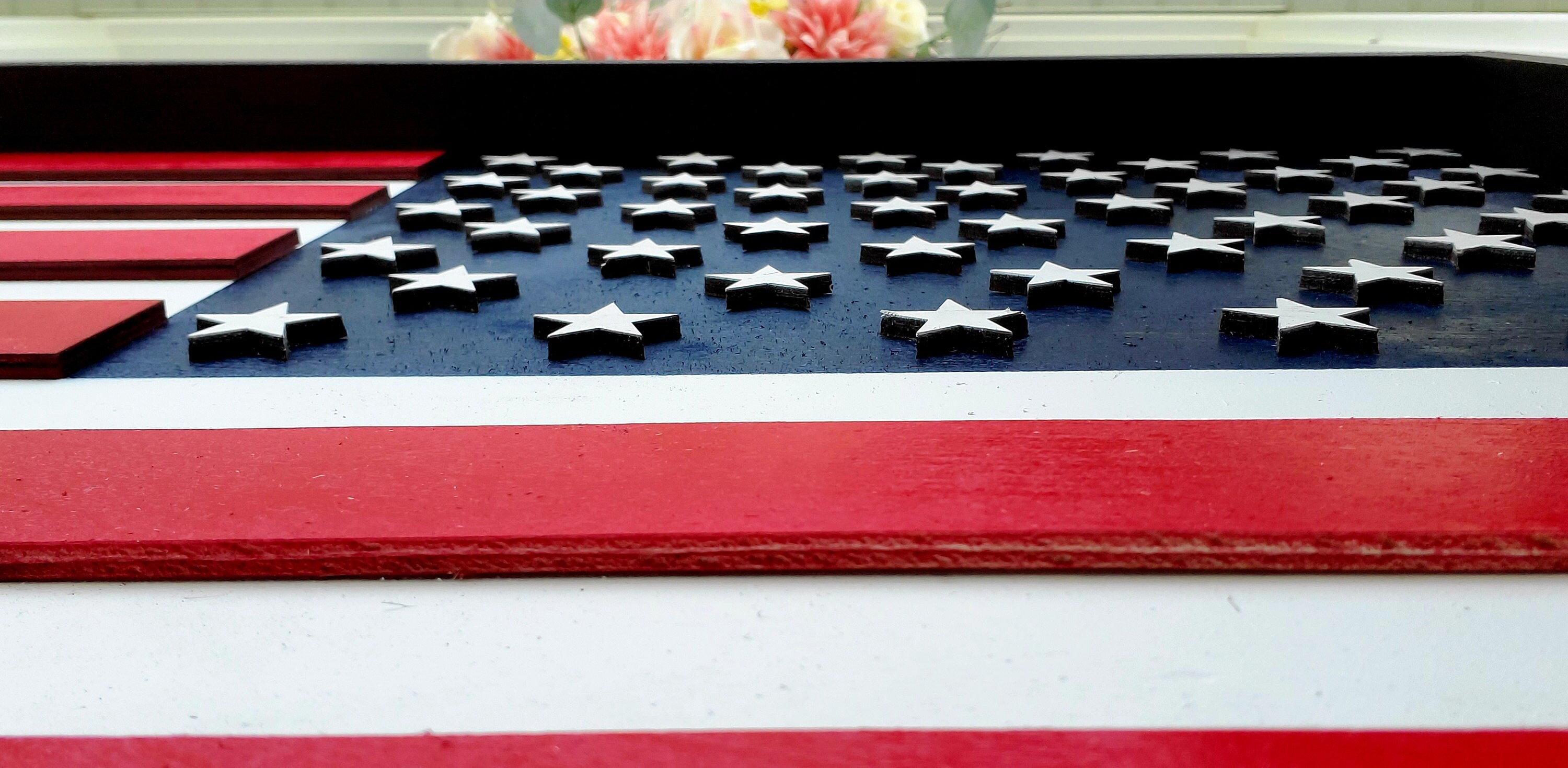 3D Layered US Flag + Custom Text - Etsy