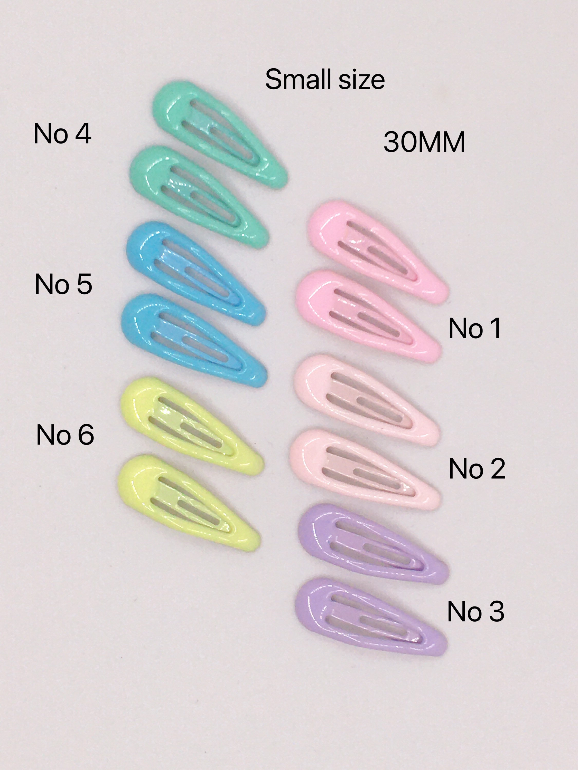 30MM Mini Size Rainbow Hair Clips Mini Snap Hair Clips Pastel Hair ...
