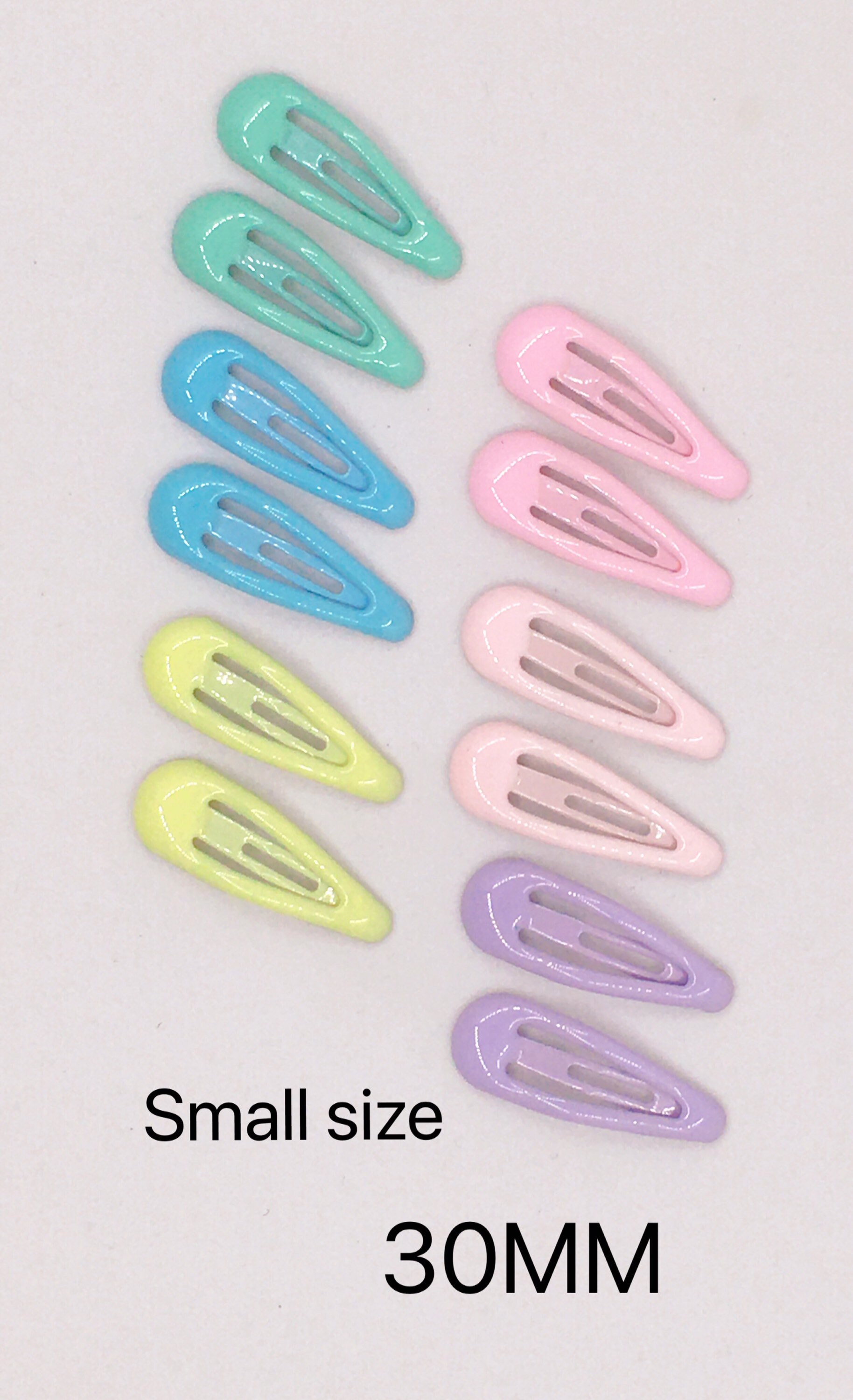 30MM Mini Size Rainbow Hair Clips Mini Snap Hair Clips Pastel Hair ...