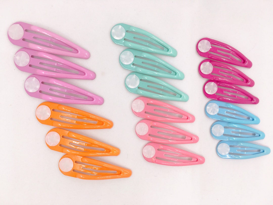 50mm Mixed Blank Hair Clips With Glue Pad Hair Clips Hair Snaps Clips ...