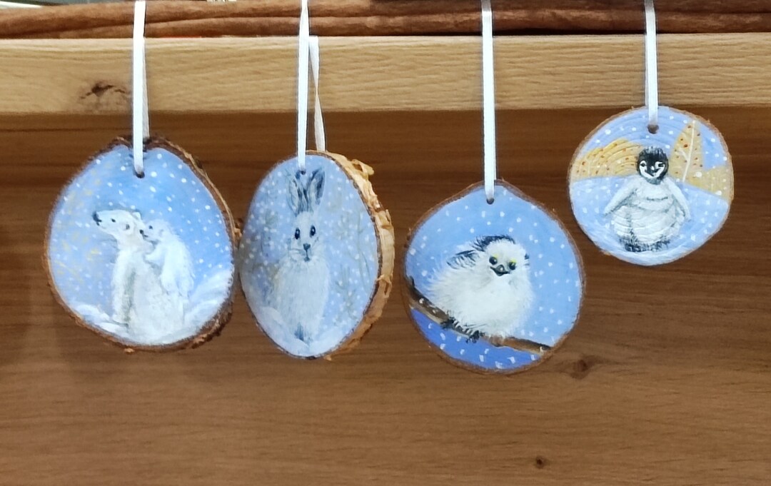 Illustrated Decoration on Wood, Wood Washer, Gift - Etsy