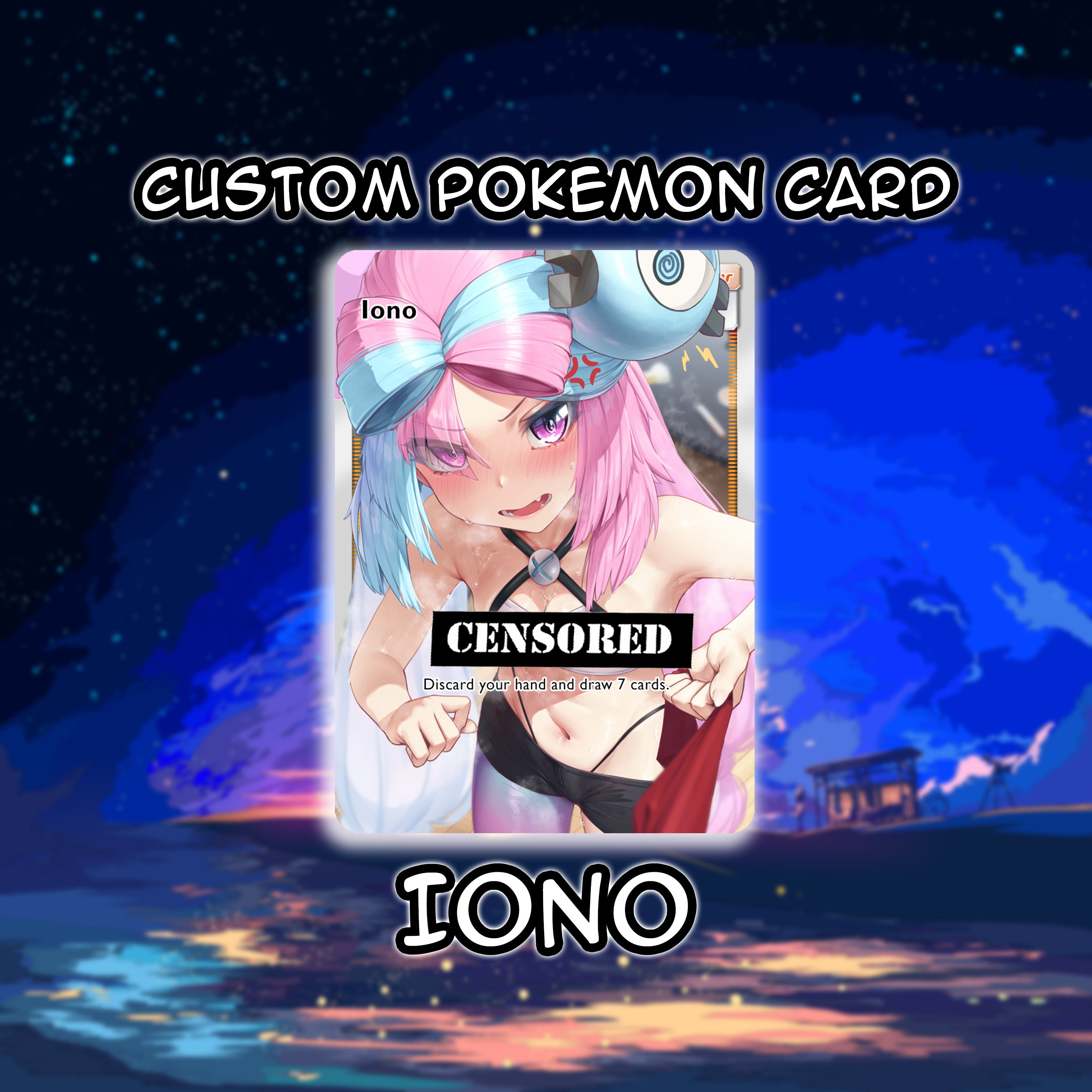 Pokémon Iono Full Art Card Custom/orica LEWD Holographic - Etsy