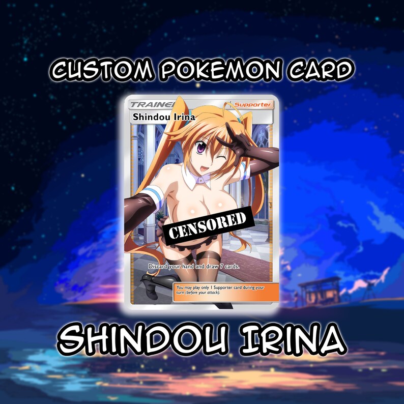 Pokémon Irina Full Art Card Custom/orica LEWD Holographic - Etsy