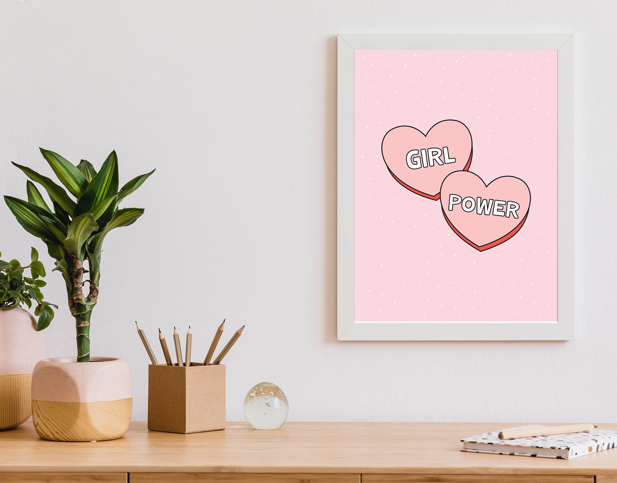 Girl Power Print Girl Power Poster Girl Power Wall Art Grl - Etsy