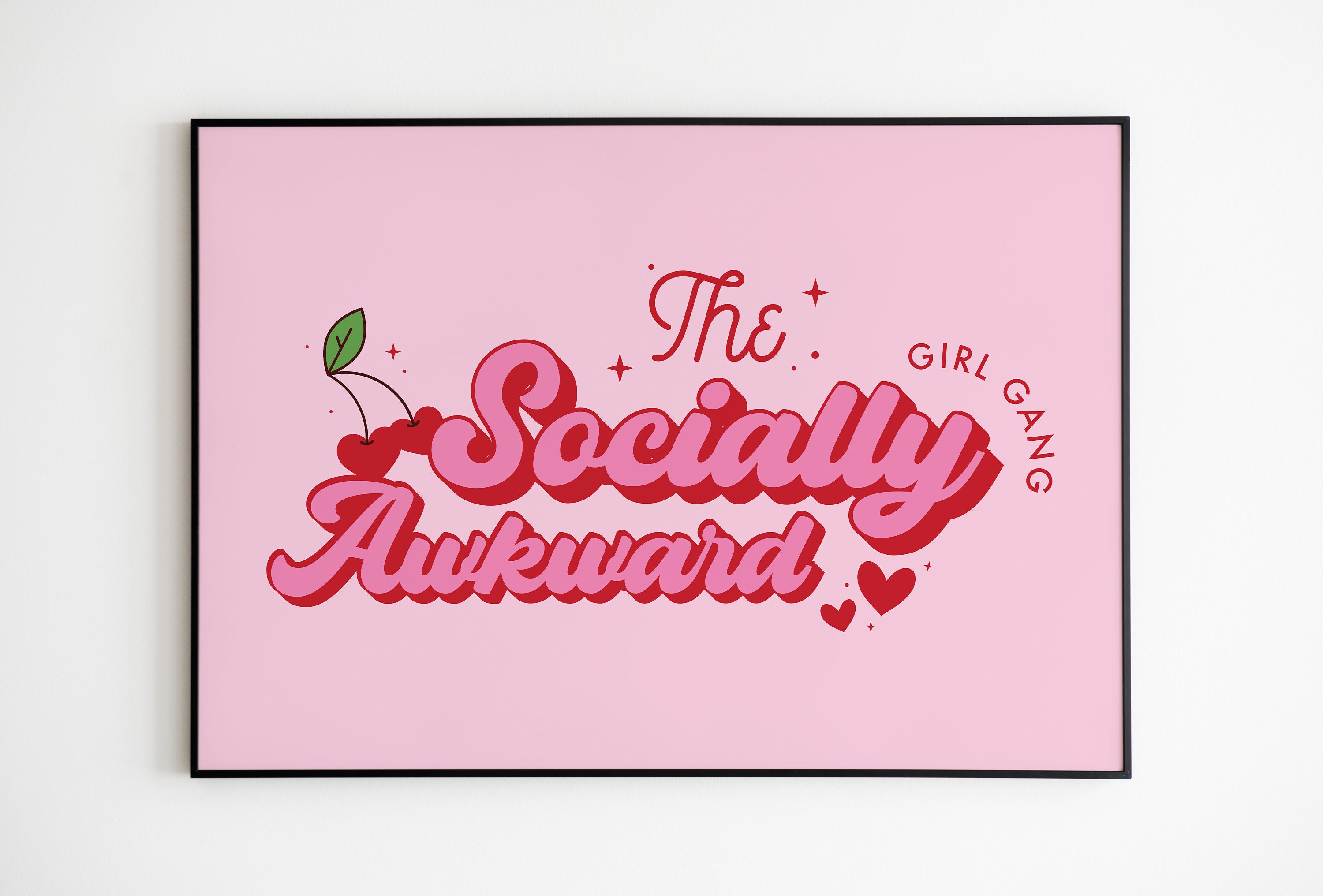 The Socially Awkward Girl Gang Printable Wall Art, Y2K Art Print, Women ...