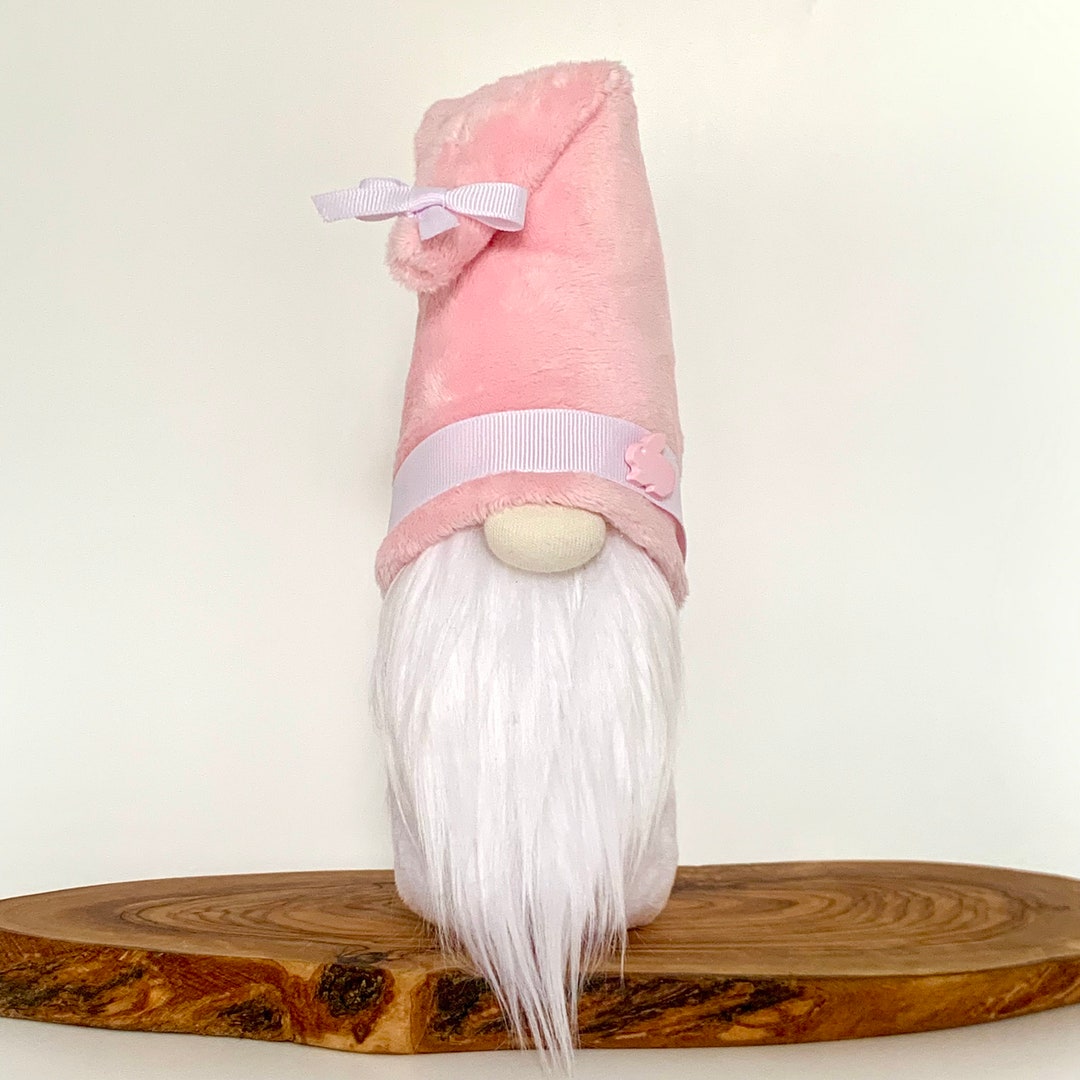 PINK GNOME - Spring Gnome - Easter Decor - Tiered Tray Decor - Gift for ...