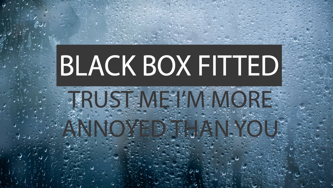 Black Box Fitted Funny Car Sticker Decal Vinyl Young New Driver Bumper ...