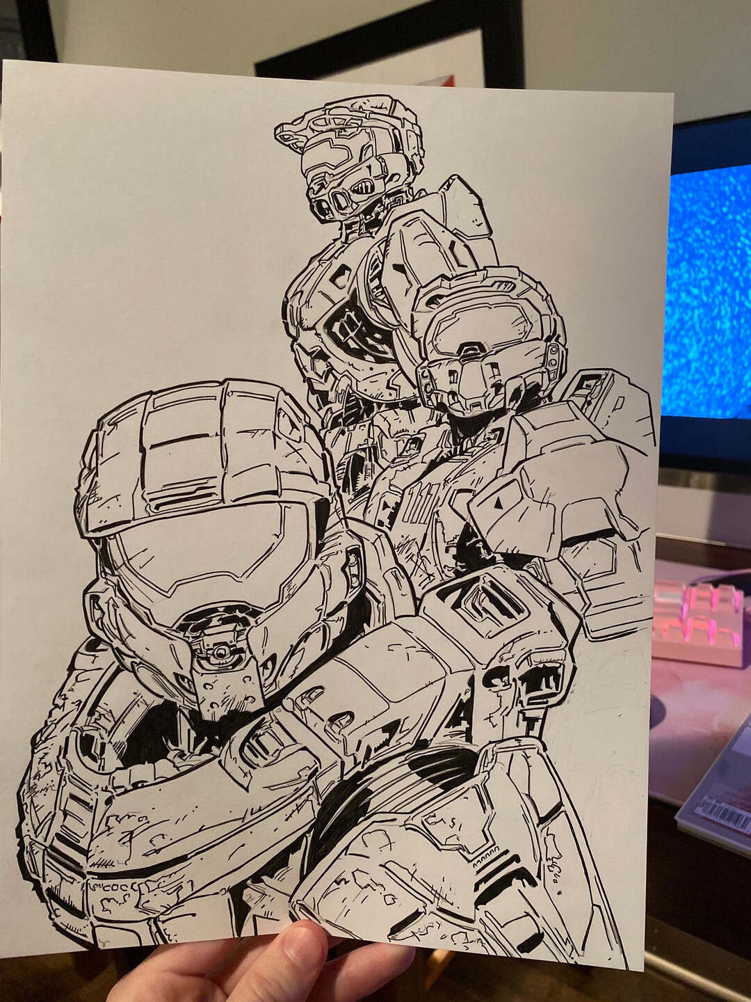 Master Chief Drawing - Etsy