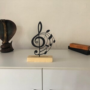 Music Notes Art, Music House Decor Shelf Decor, Bookshelf Decor, Modern ...