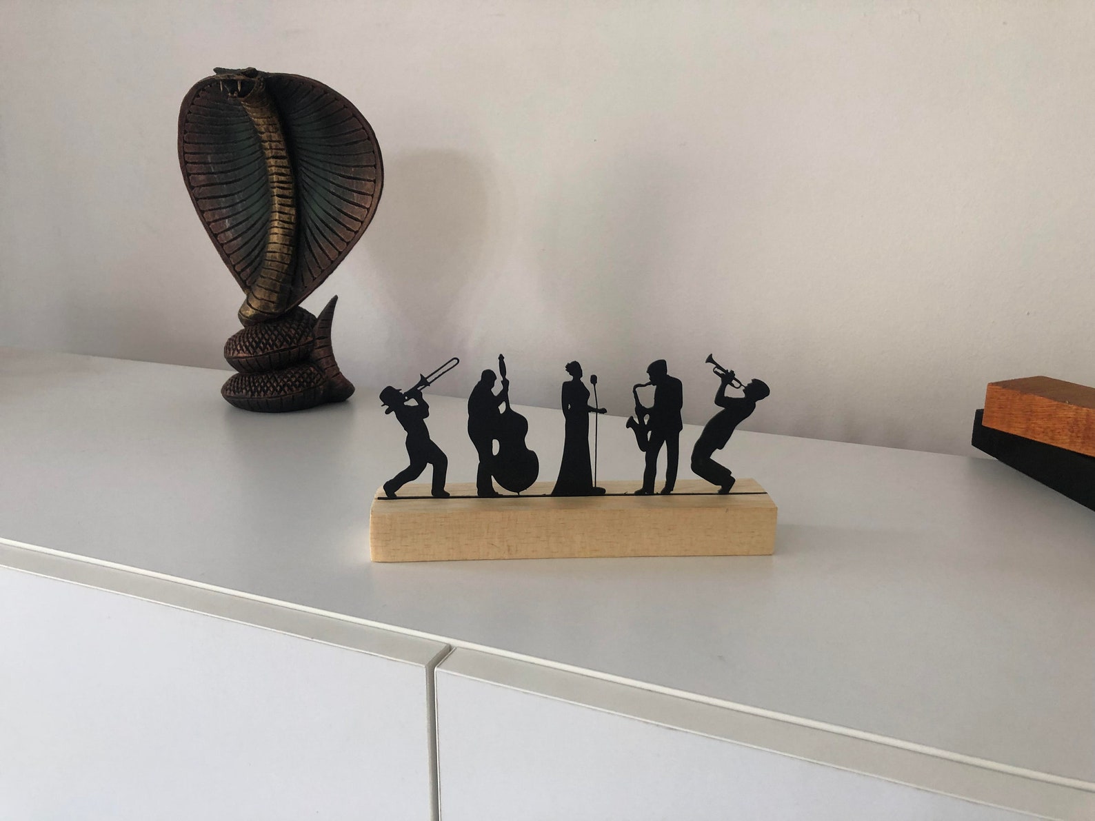 Jazz Band Shelf Decor, Bookshelf Decor, Modern Decor, Housewarming Gift ...