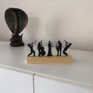 Jazz Band Shelf Decor, Bookshelf Decor, Modern Decor, Housewarming Gift ...