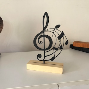 Music Notes Art, Music House Decor Shelf Decor, Bookshelf Decor, Modern ...