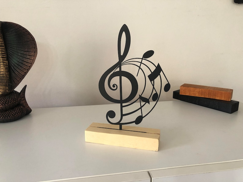 Music Notes Art, Music House Decor Shelf Decor, Bookshelf Decor, Modern ...