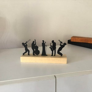 Jazz Band Shelf Decor, Bookshelf Decor, Modern Decor, Housewarming Gift ...