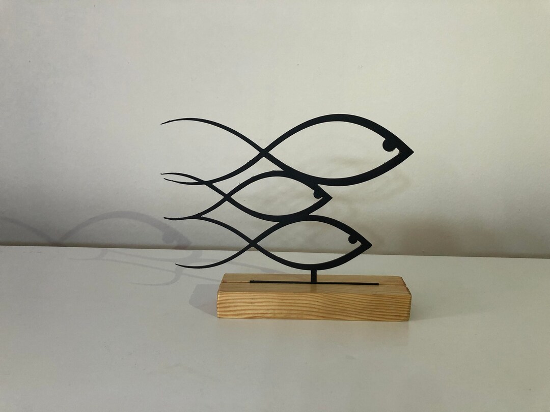 Fish Shelf Decor, Modern Decor, Housewarming Gift, Bookshelf Decor ...