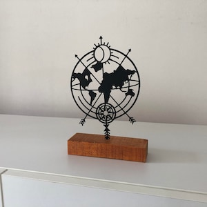 World Map Shelf Decor Home & Office Decor Bookshelf Decor - Etsy