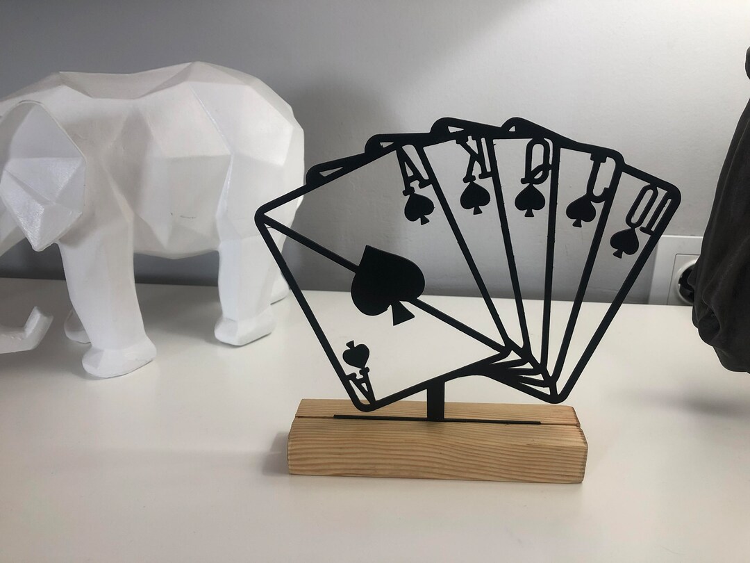 Royal Flush Metal Shelf Decor, Game Room Decor, Housewarming Gift ...