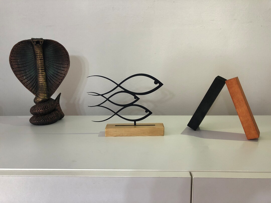Fish Shelf Decor, Modern Decor, Housewarming Gift, Bookshelf Decor ...