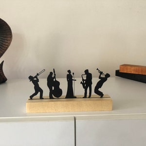 Jazz Band Shelf Decor, Bookshelf Decor, Modern Decor, Housewarming Gift ...