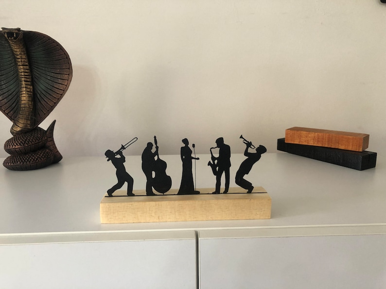 Jazz Band Shelf Decor, Bookshelf Decor, Modern Decor, Housewarming Gift ...