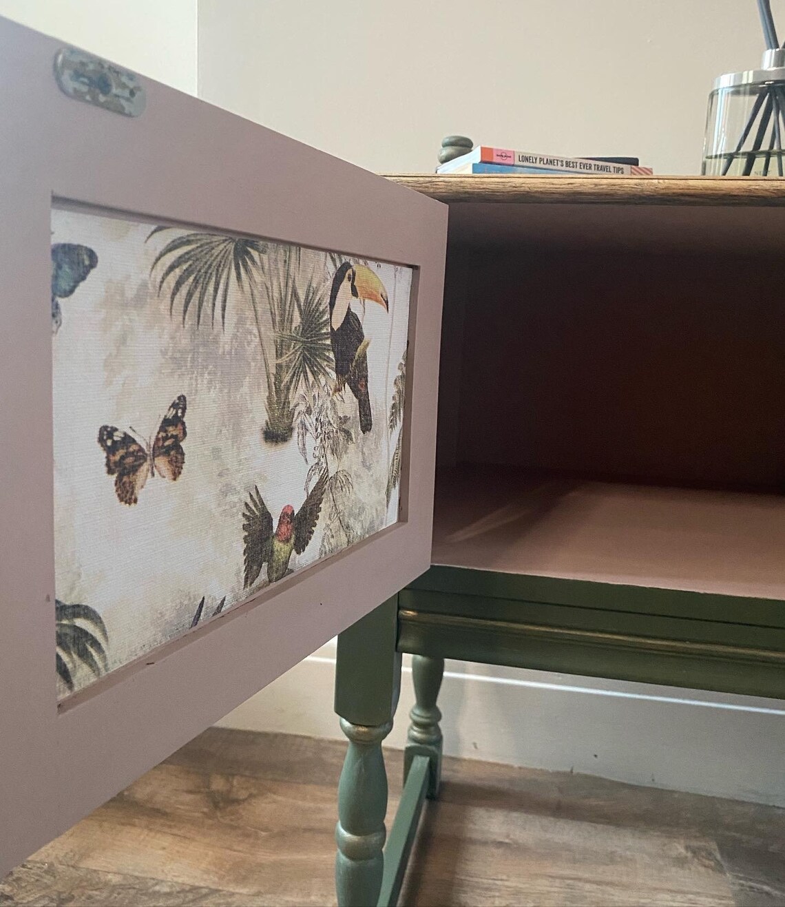 SOLD Upcycled Country Modern Style Telephone Table | Etsy UK