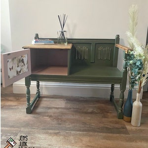 SOLD* Upcycled Country Modern Style Telephone Table - Etsy UK