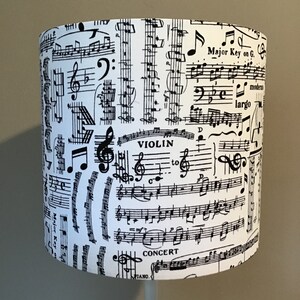 Music Fabric, Musical Design 20cm & 30 Drum Lampshade/pendant Shade ...