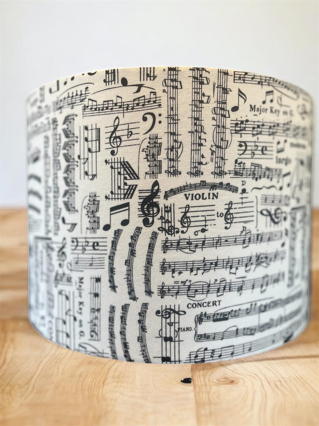 Music Fabric, Musical Design 20cm & 30 Drum Lampshade/pendant Shade ...