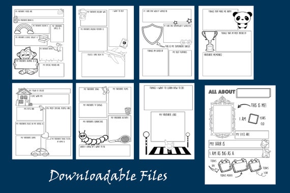 All About Me Printable Colouring Book Memory Box My Life - Etsy