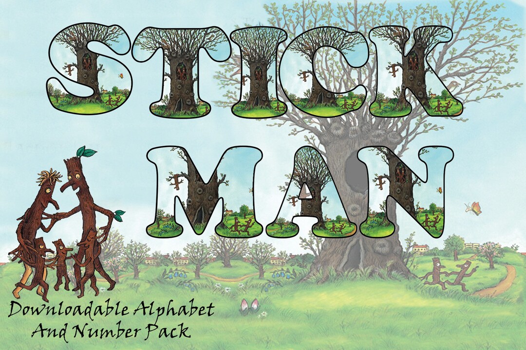 Stickman 36 Image Alphabet & Number Digital Download Printable - Etsy UK