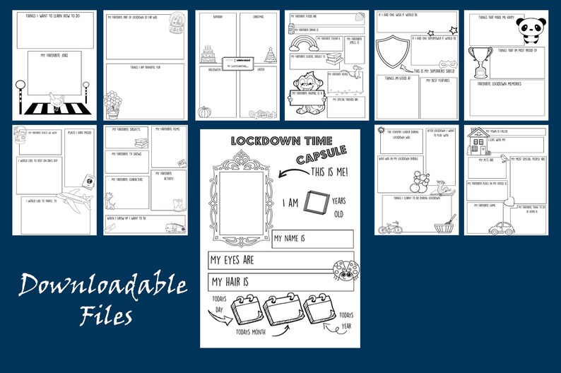 All About My Lockdown Printable Colouring Book - Memory Box My Life ...