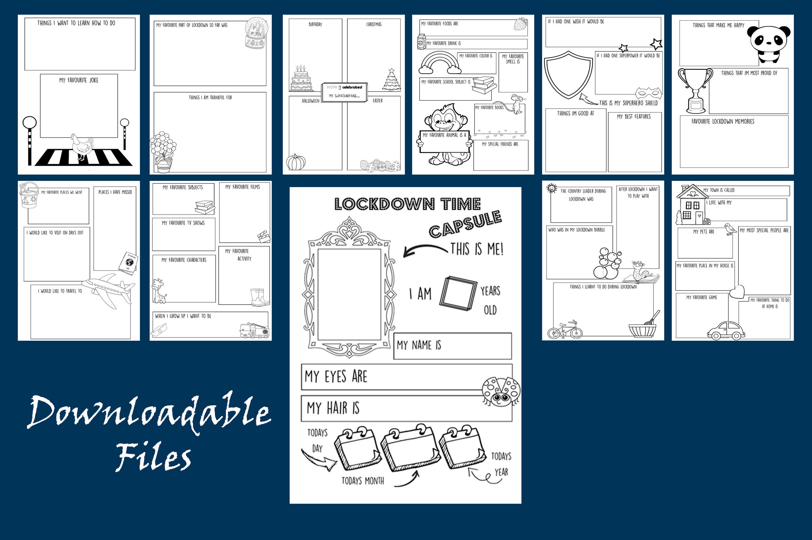 All About My Lockdown Printable Colouring Book - Memory Box My Life ...