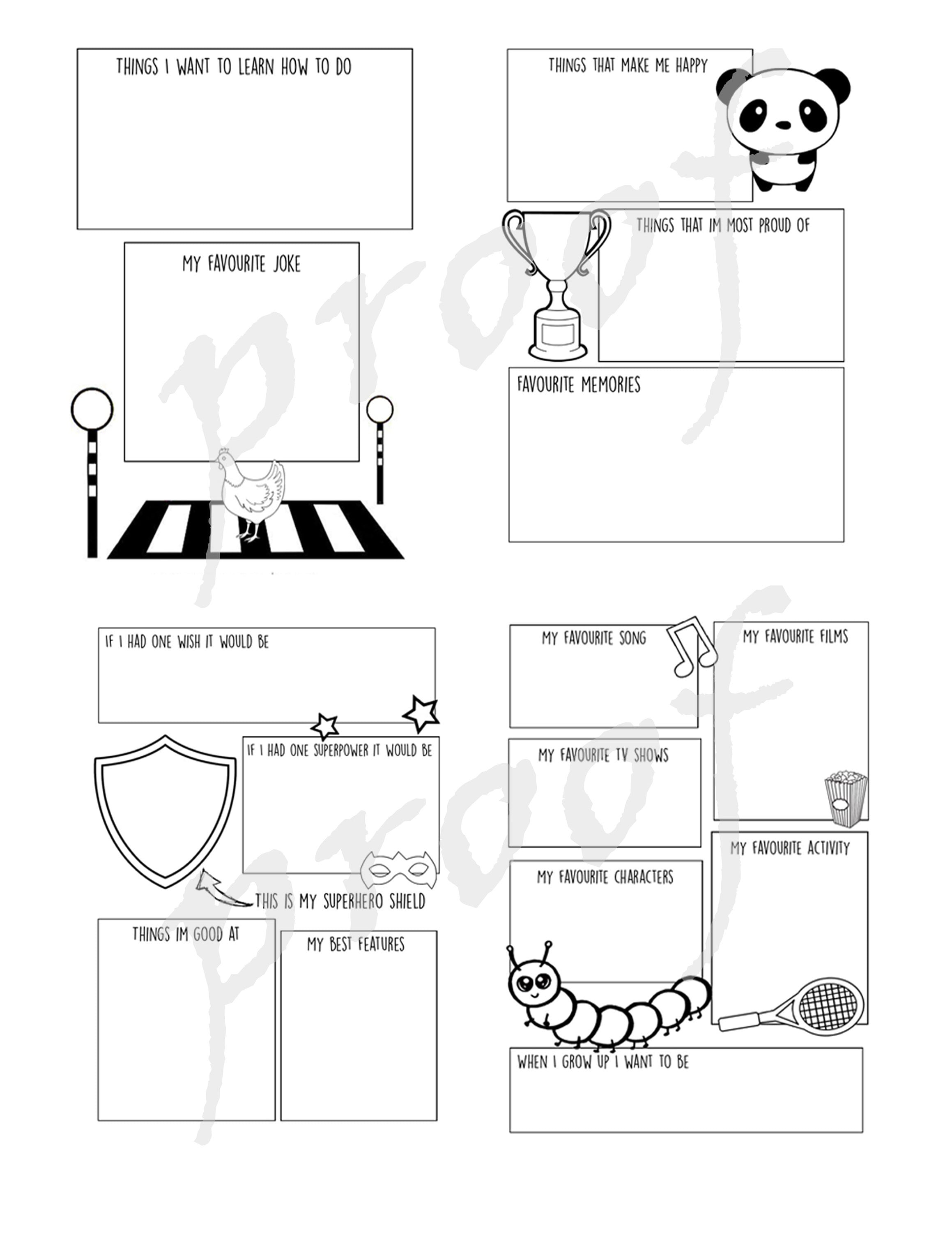 All About Me Printable Colouring Book - Memory Box My Life Kids Yearly ...