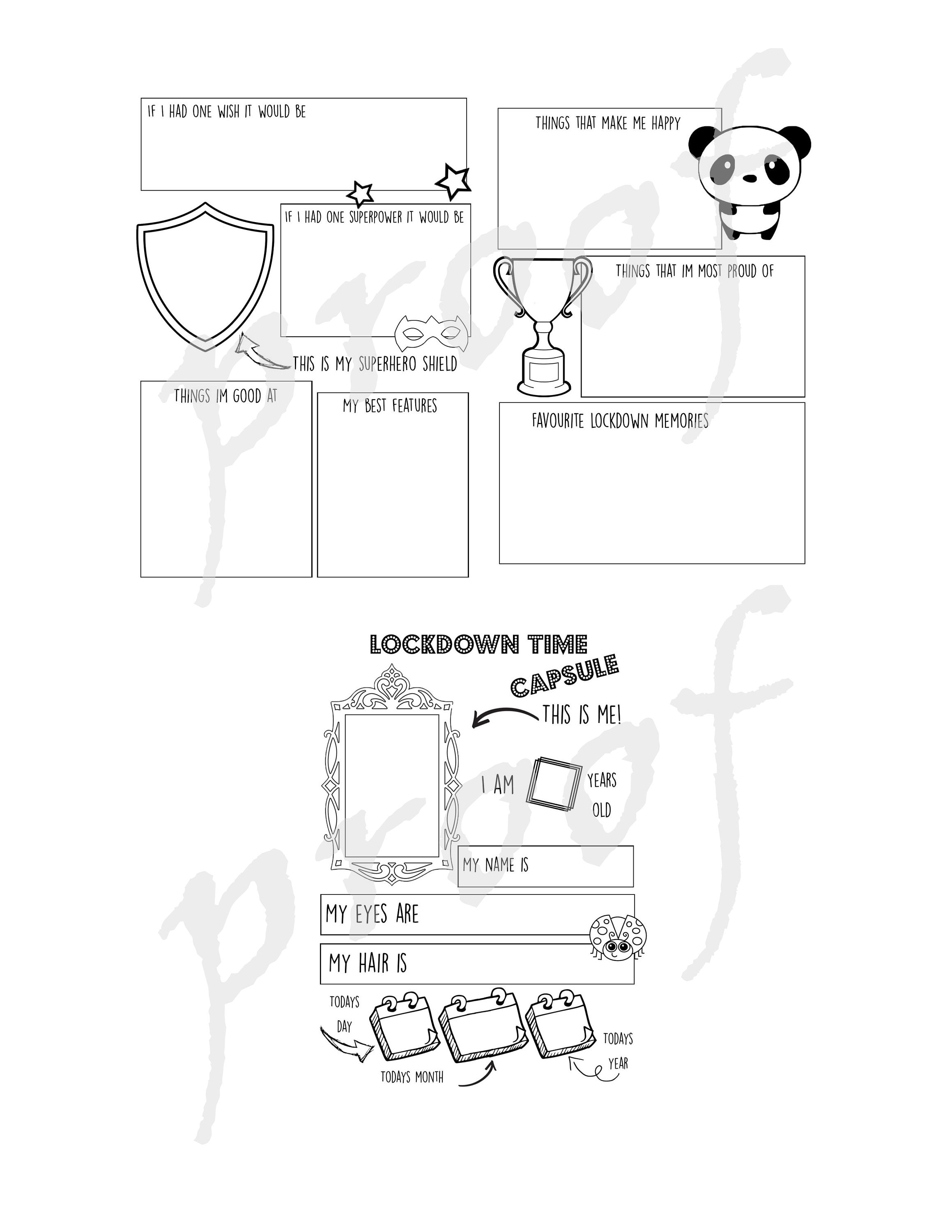 All About My Lockdown Printable Colouring Book - Memory Box My Life ...