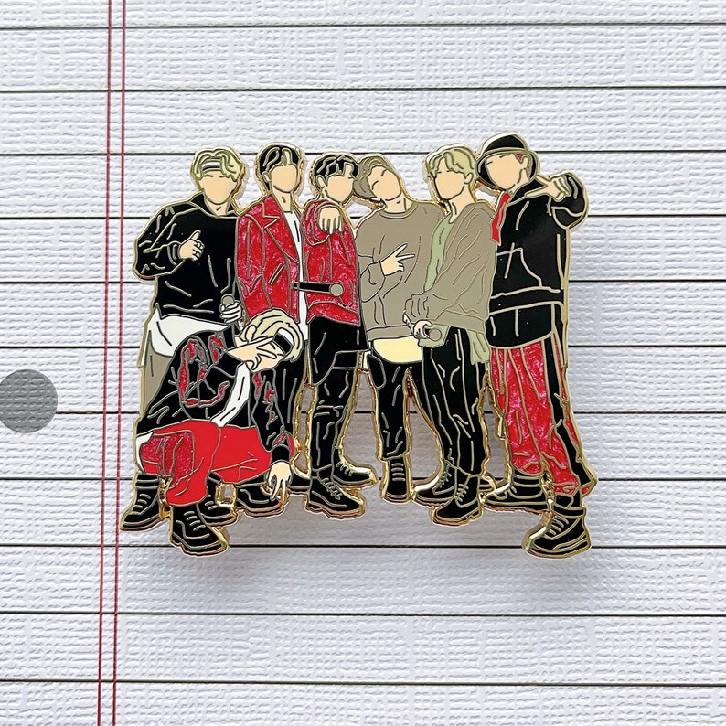 BTS OT7 Mic Drop Enamel Pin Pearl Hard Enamel PROOF Love - Etsy