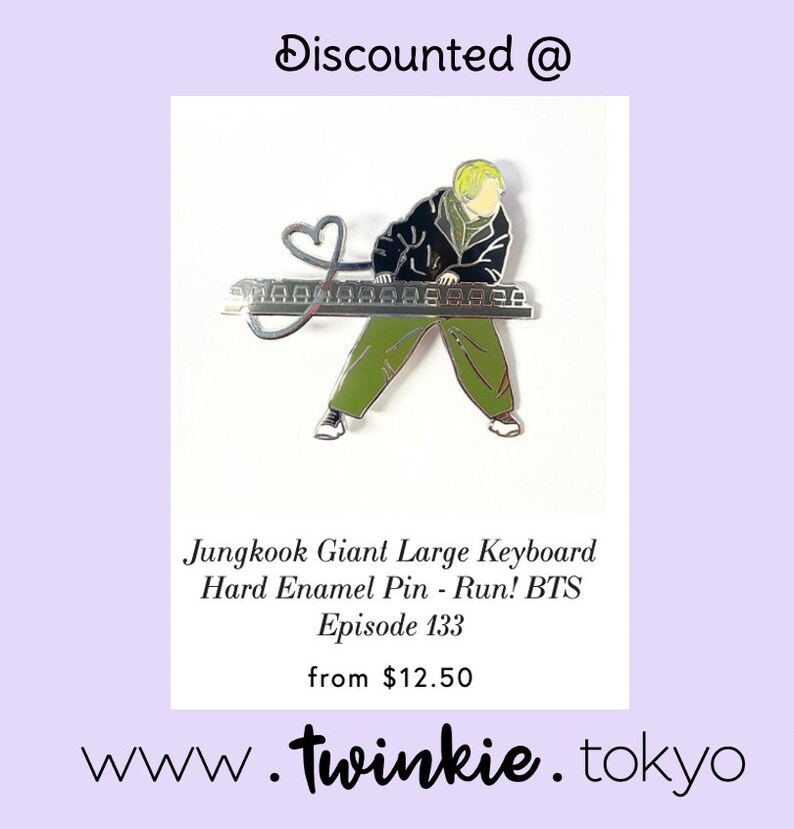 BTS Jungkook Keyboard Pin Run BTS Twinkietokyo Smol Tiny - Etsy