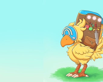 Chocobo's Wark Digital Art Phone Wallpaper - Etsy