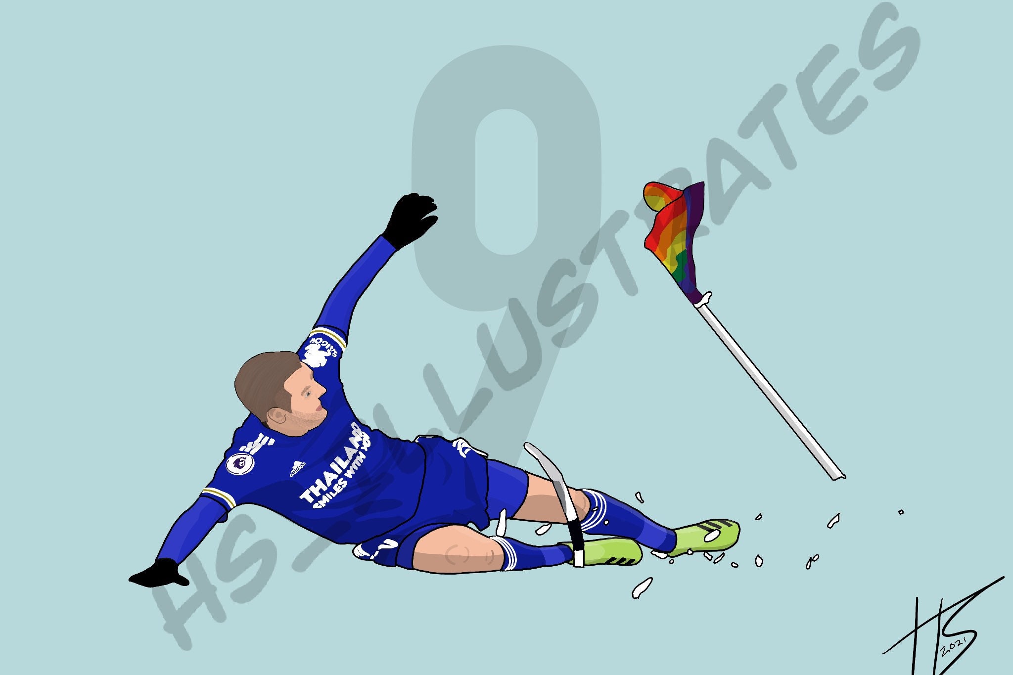 Illustration of Jamie Vardy - Etsy