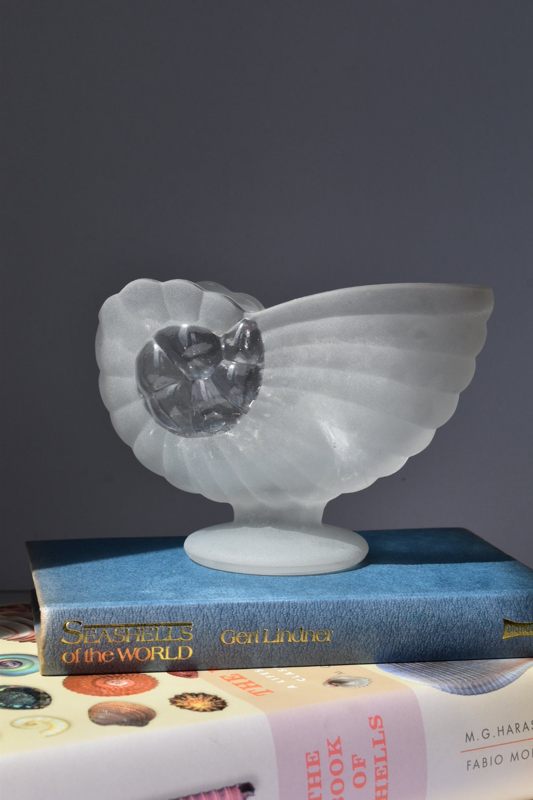 Vintage Glass Sowerby Shell Vase / Clear Glass / Posy Vase / - Etsy