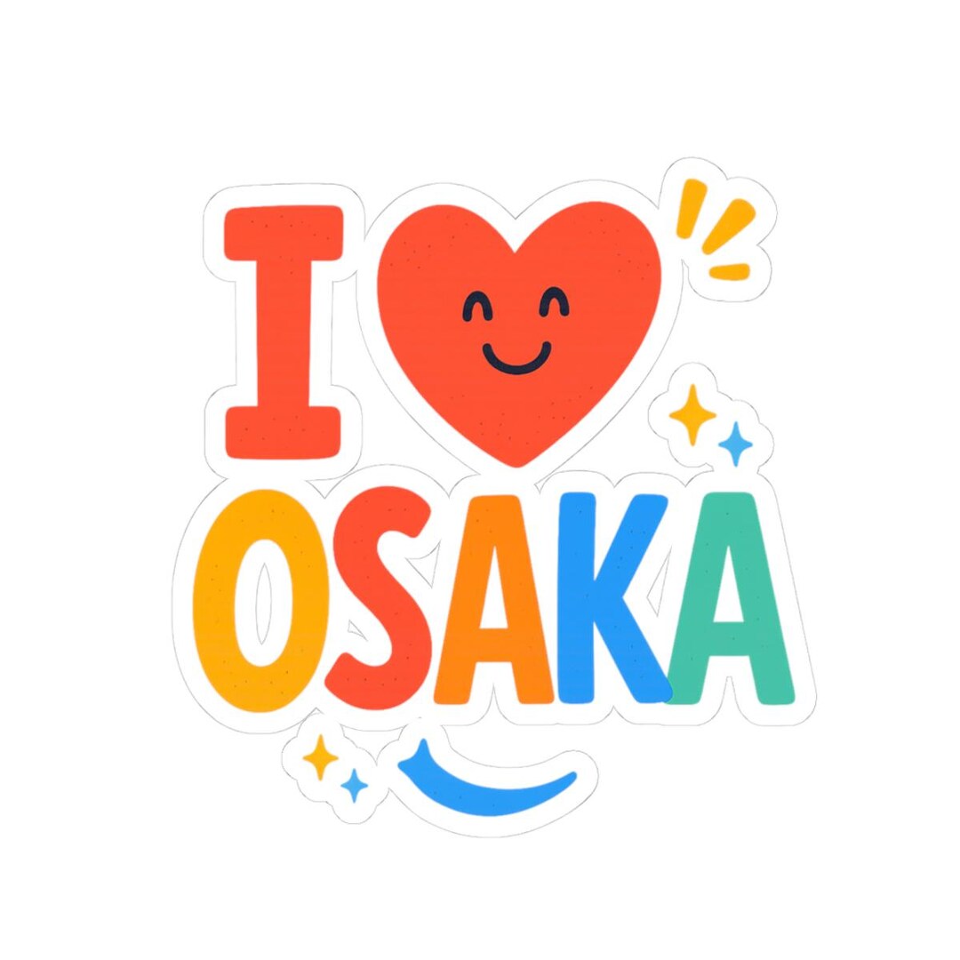 Osaka Love Kiss-cut Stickers: Japanese Travel Decals, Asian Souvenir - Etsy
