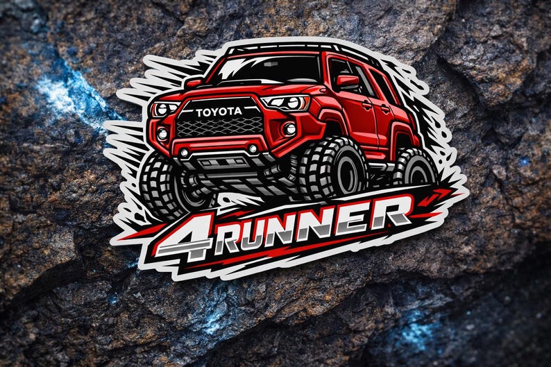 Red Badass 4runner Stickers | Off-road Truck Decal, Outdoor Adventure ...